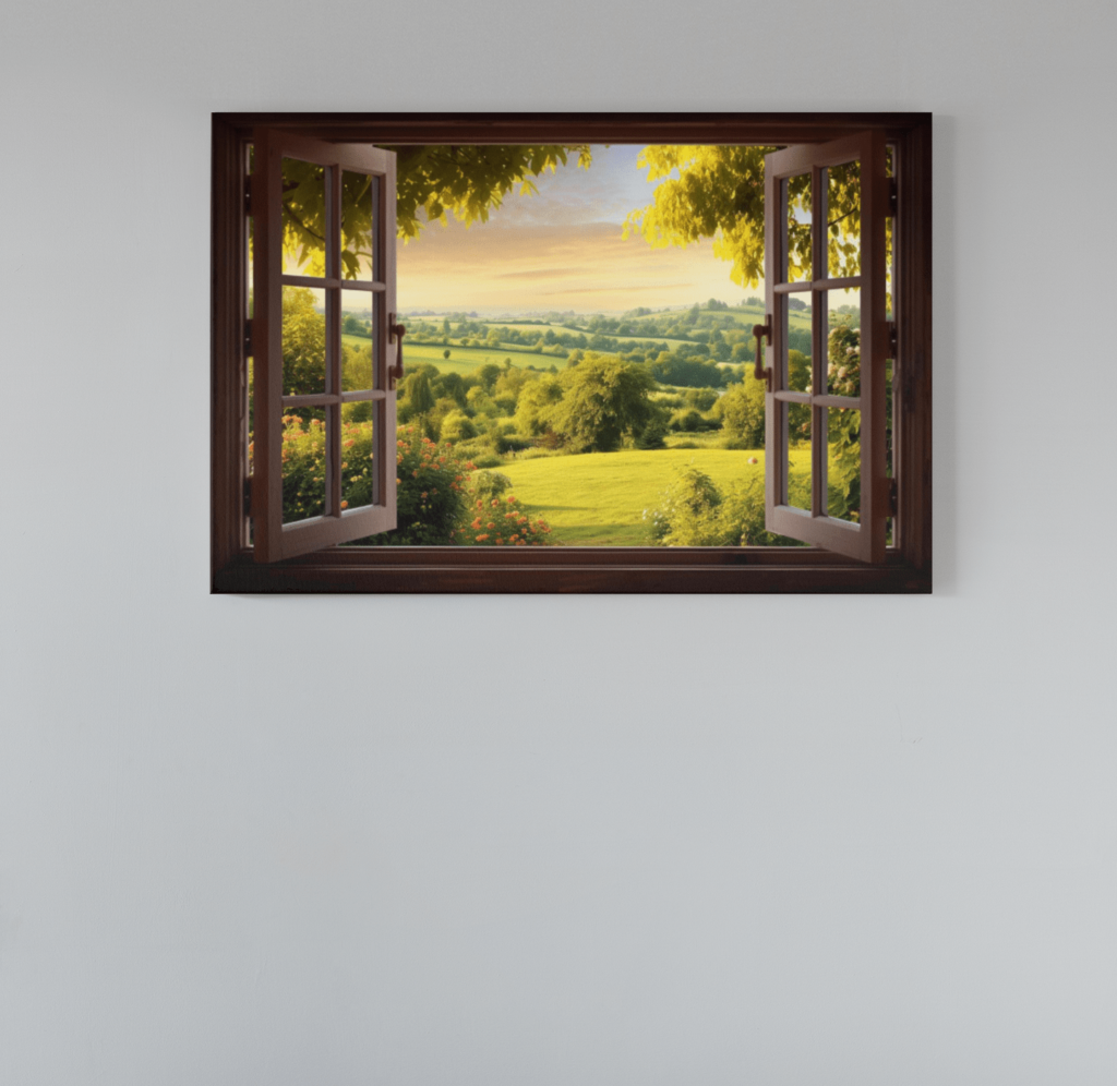 Raam Met Uitzicht Canvas Schilderij | Trendex Global